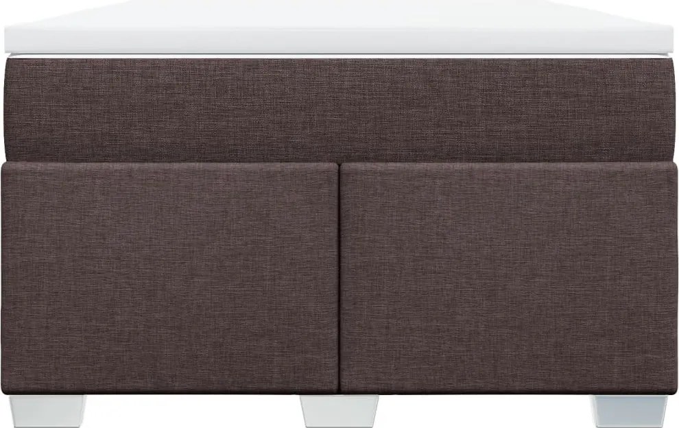 Box spring postel s matrací tmavě hnědá 120x190 cm textil 3285119