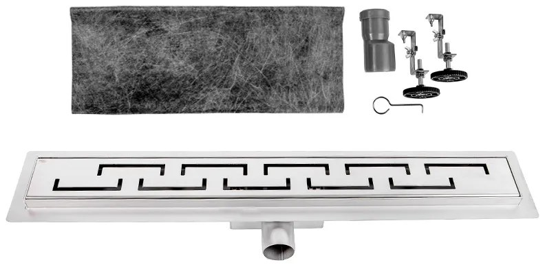 BPS-koupelny Sprchový odtokový žlab DL01 DELTA G4  90 cm, satén