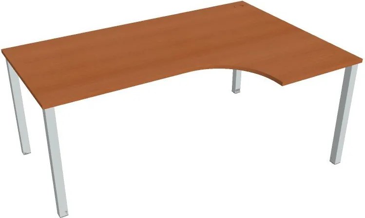 Kancelářský stůl Hobis Ergo levý UE180060L, deskaakát, bílá RAL 9016