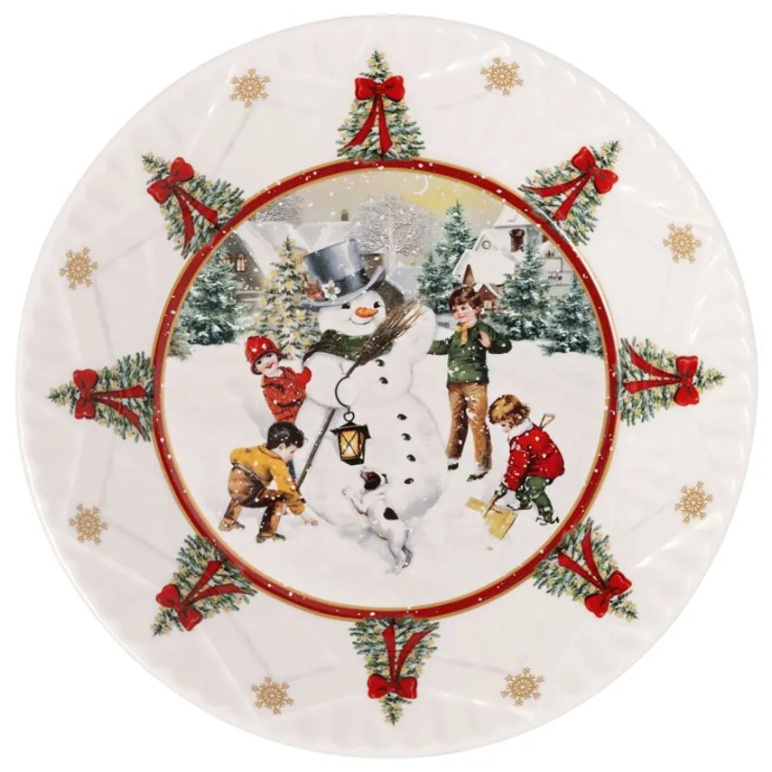 Villeroy & Boch Nízká mísa Toy’s Fantasy, Stavění sněhuláka, Ø 25 cm 14-8332-3660