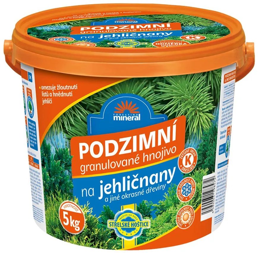 Podzimní hnojivo pro jehličnany – kyblík 5kg
