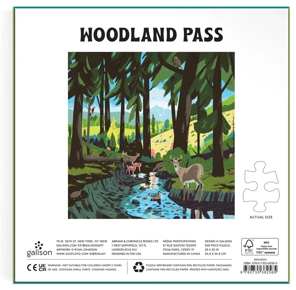 Galison Puzzle Lesní krajina 500 dílků