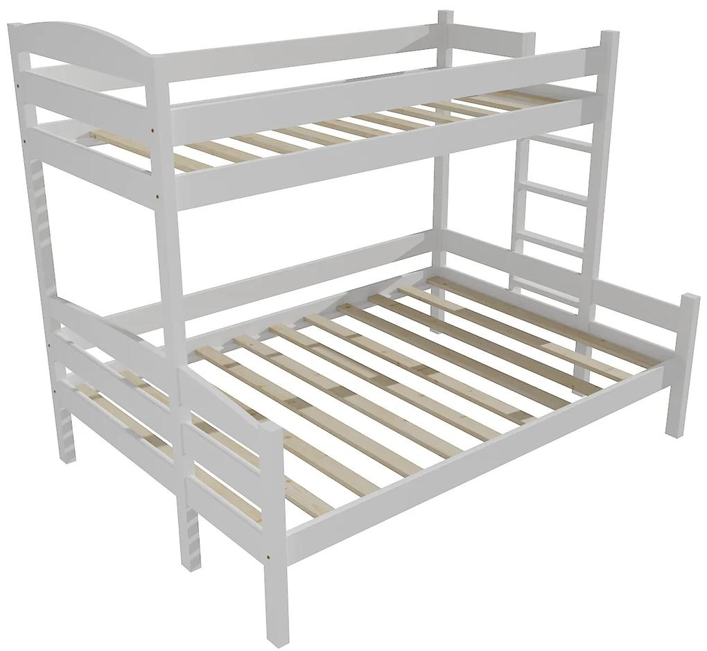 Vomaks Patrová postel s rozšířeným spodním lůžkem PPS 001 Rozměr: 90/120 x 200 cm, Barva: barva bílá, Varianta: vpravo
