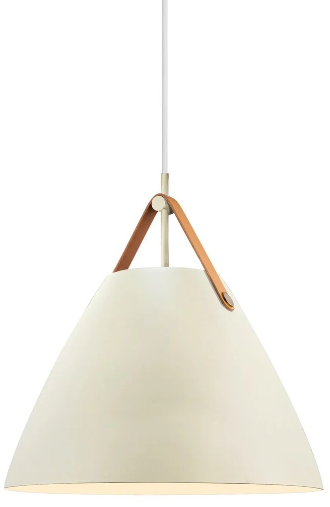 NORDLUX Strap designový lustr s koženým popruhem Varianta: Strap 48, Ø 480 x 480 mm, E27, 40 W, bílá