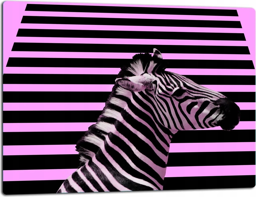 Skleněná Deska Na Krájení 52x40 Zebra Tvrzené Sklo 7v1