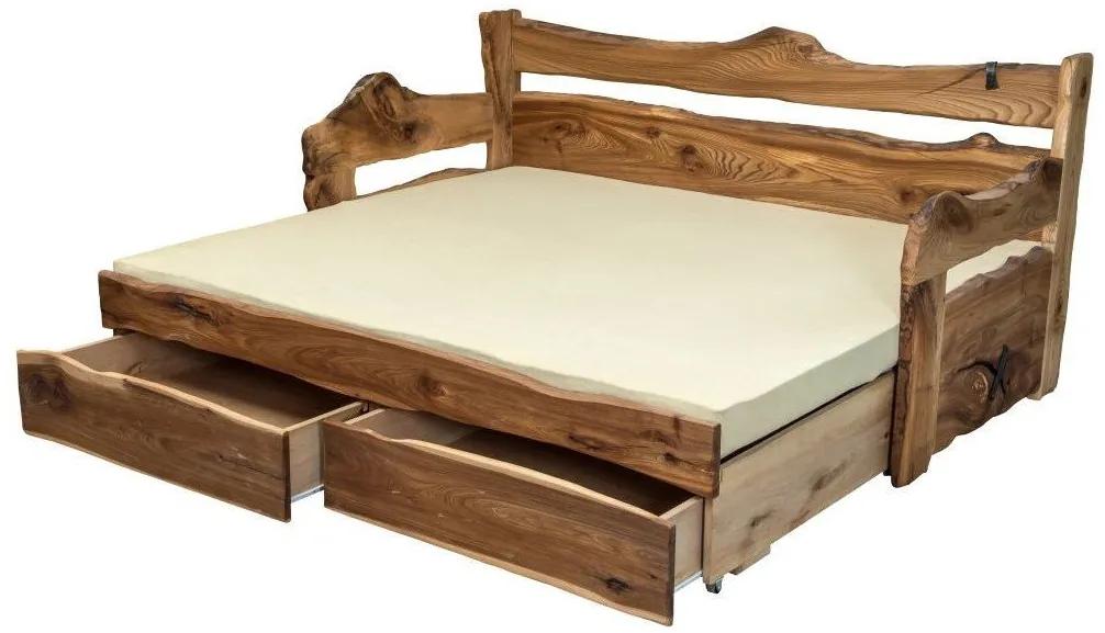 MRAVA, s.r.o. Dvoulůžková postel ALMA výsuv - 160 x 200 cm