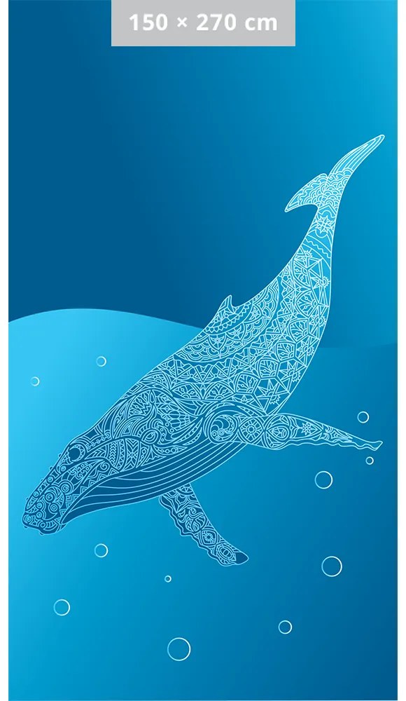 dětská obrazová tapeta velryba 03 Velikost: 150 × 270 cm