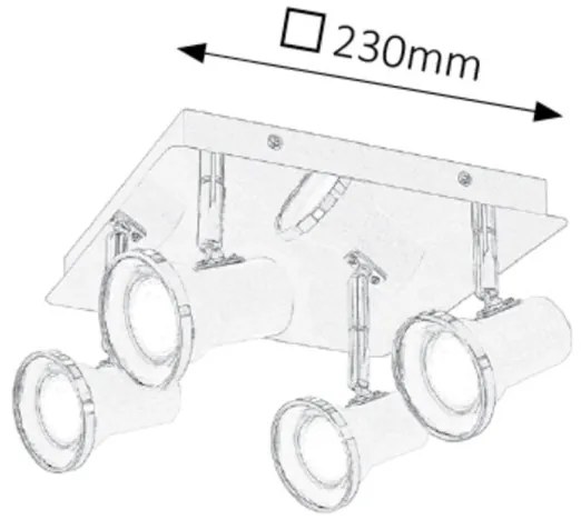 Rabalux 5500 - LED Koupelnové bodové svítidlo STEVE 4xGU10/50W/230V