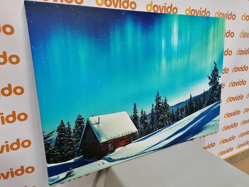 Obraz pohádková zimní krajina - 120x80 cm