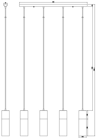GLOBO 21000-4HM - Lustr na lanku ANNIKA 4xE27/25W/230V mosaz