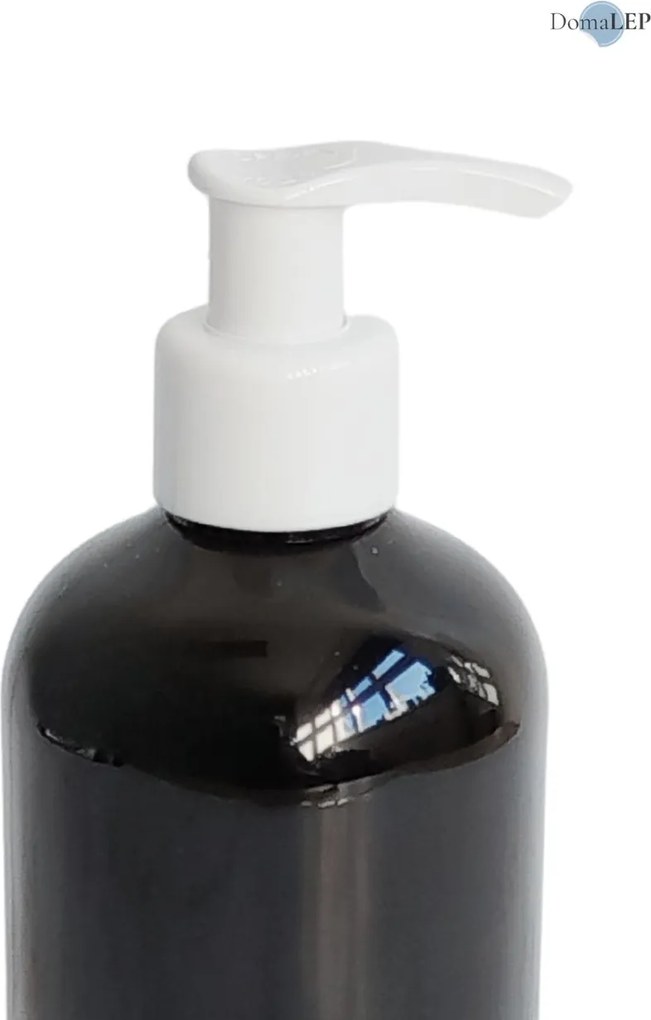 Dávkovač na mýdlo 300 ml černý s bílou pumpičkou BELA