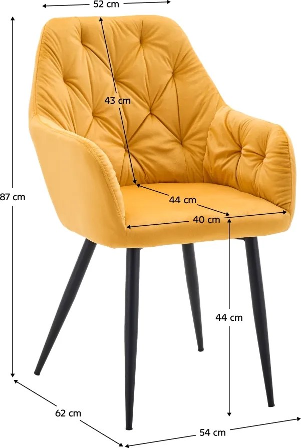 Kondela Designové křeslo, žlutá Velvet látka, VERIO NEW