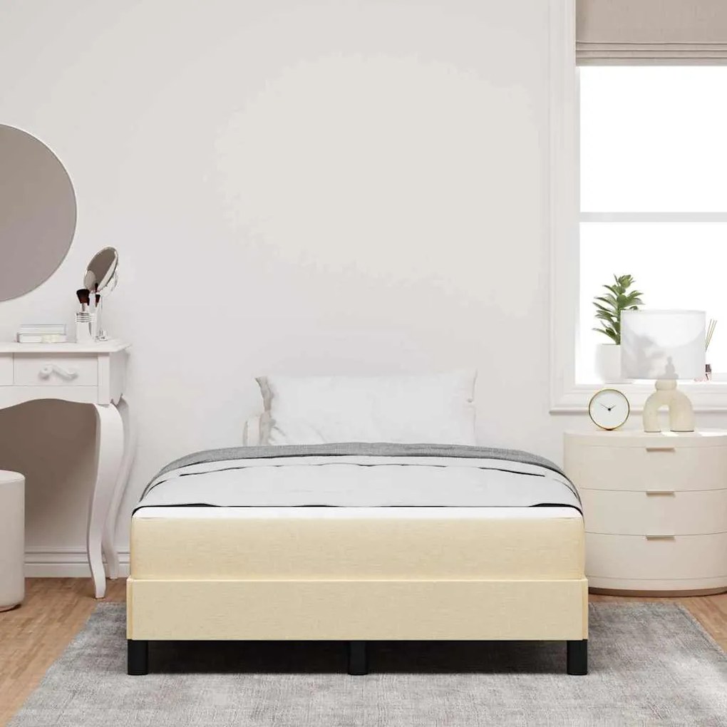 Postel s boxspringem Krémová 120 x 200 cm textil 3398484