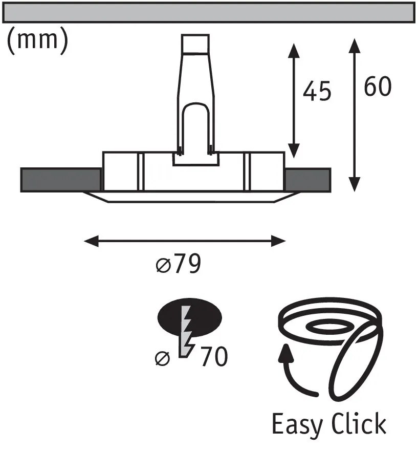 Paulmann 17943 bodovka kulatá, 1x50W, bílá, IP44