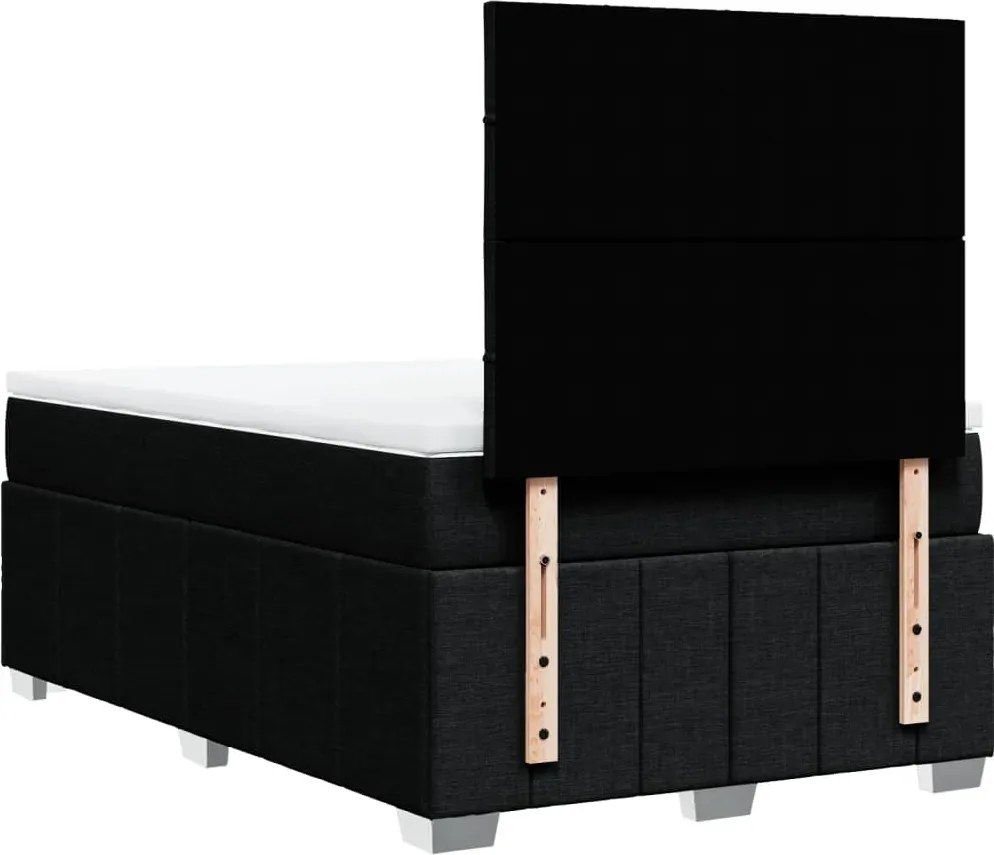 Box spring postel s matrací černá 120x190 cm textil 3291609