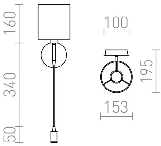 RED - Design Rendl - R10580 - LED Nástěnná lampa VERSA 1xE27/42W/230V + LED/3W