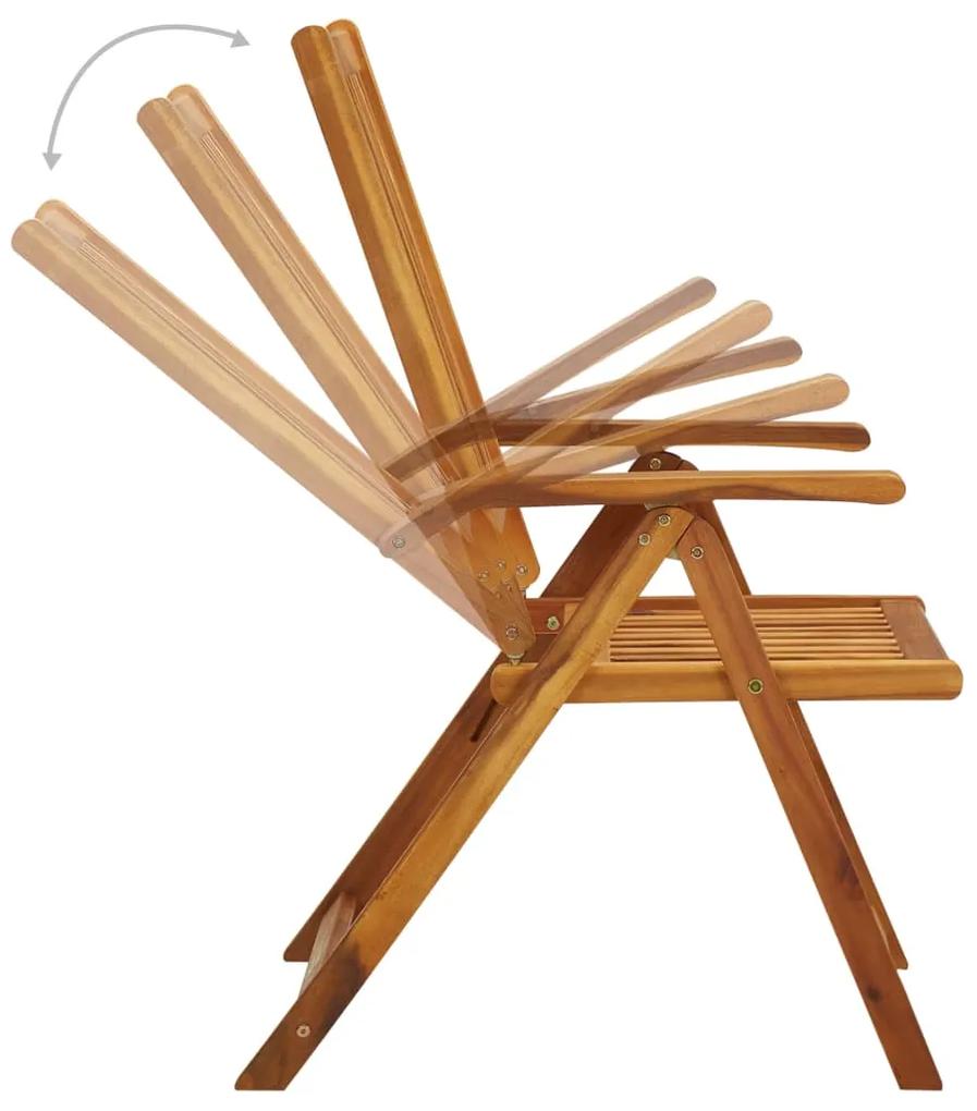 Skládací zahradní židle s poduškami 3 ks masivní akáciové dřevo,  3064098