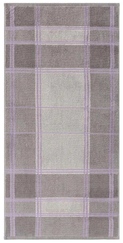 MIOMARE® Froté ručník, 50 x 100 cm, 2 kusy (káro/šedá), Barva: - 4056232293686