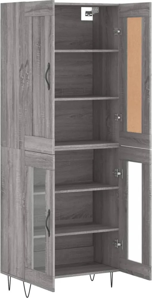 Skříň highboard šedá sonoma 69,5 x 34 x 180 cm kompozitní dřevo 3199655