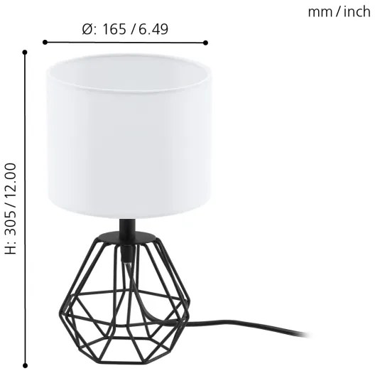 Eglo 95789- Stolní lampa CARLTON 2 1xE14/60W/230V