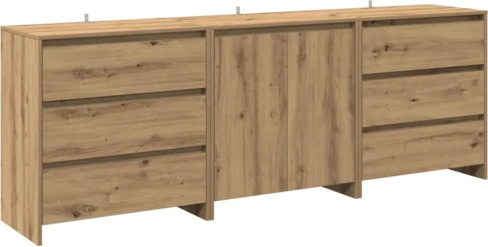 4dílný Příborník dub artisan kompozitní dřevo 3329180