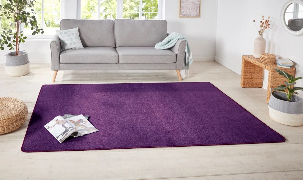 Hanse Home, Kusový koberec Nasty 101150 Purple, 200x300, fialová, chodba / předsíň