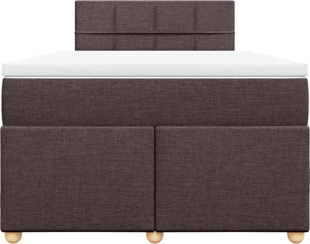 Box spring postel s matrací tmavě hnědá 120x200 cm textil 3288950