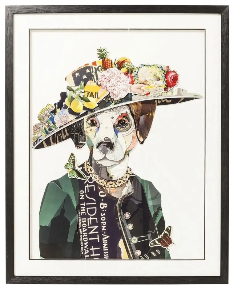 Obraz Kare Design Art Lady Dog, 72 x 90 cm