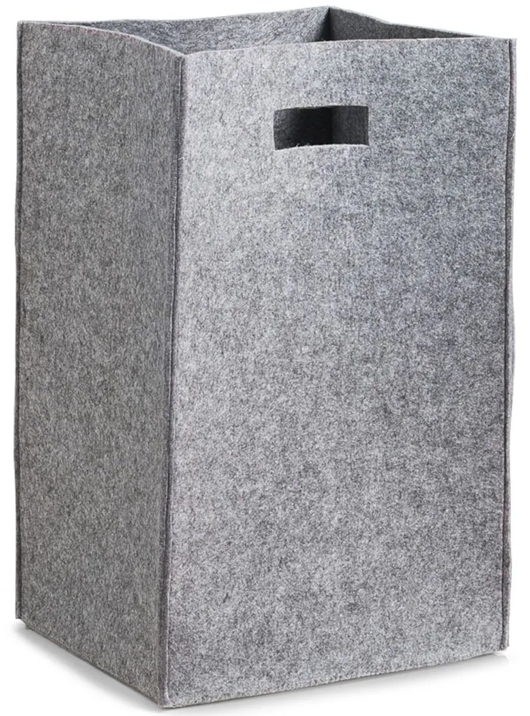 Plstěný koš na prádlo -  šedá barva, 35 x 30 x 55 cm, ZELLER