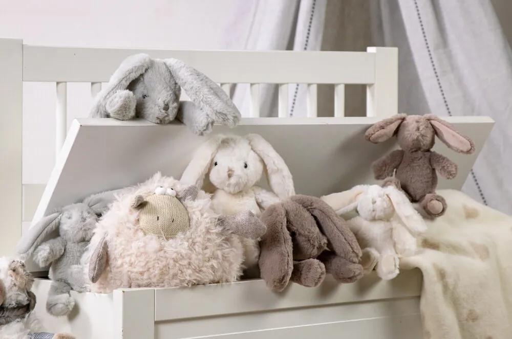Plyšová dekorační hračka bílý zajíček Cuddly Bunny - 8*20*27cm