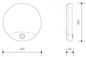 Panlux PN32300003 Přisazené LED svítidlo se senzorem Olga 10 W, bílá