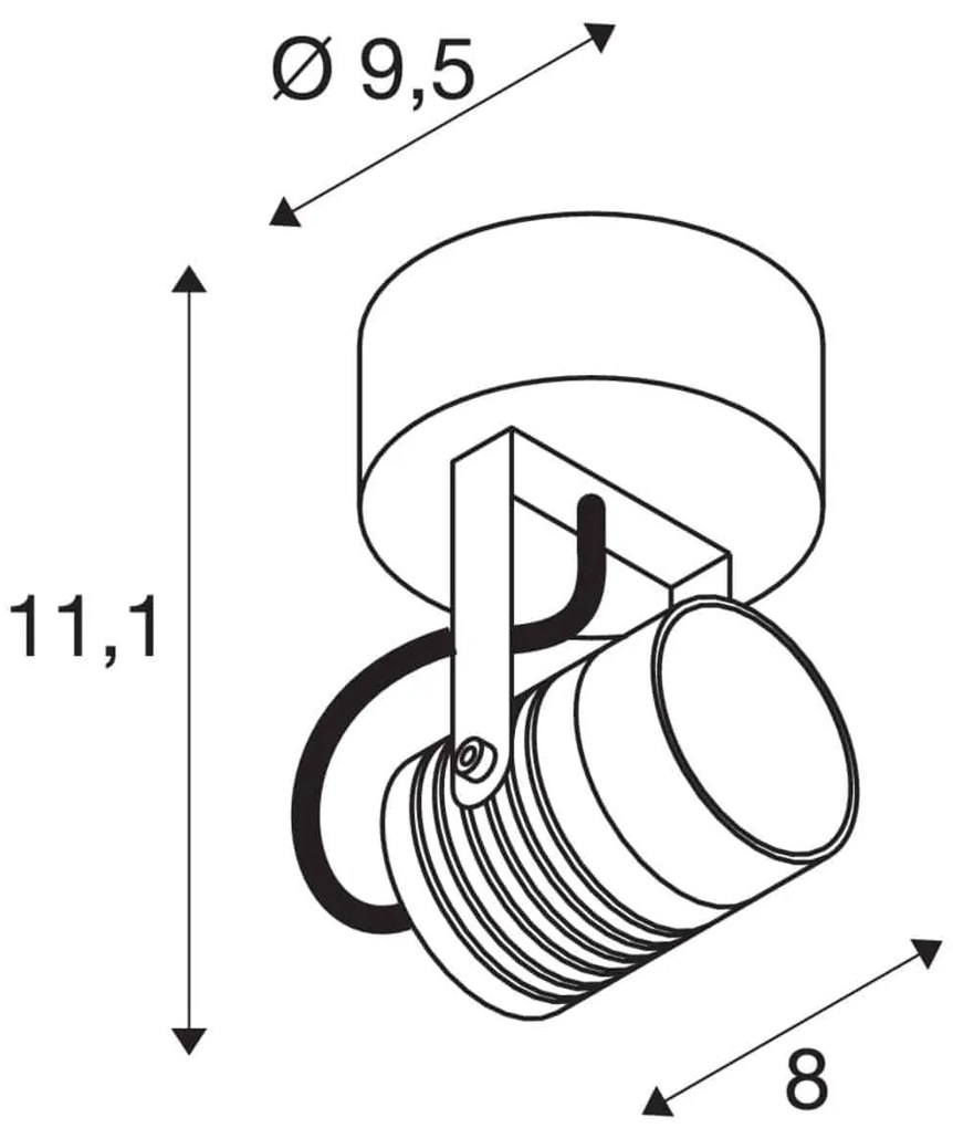 SLV 1004957 LED Spot, venkovní nástěnné/stropní svítidlo, LED 6W 3000K, rezavé, průměr 9,5cm, IP55