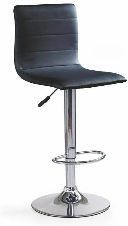 Barová židle Hewie  kov / eko kůže Barva: Černá