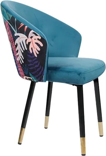 Designová židle Scarlet CLASSIQUE modrý samet