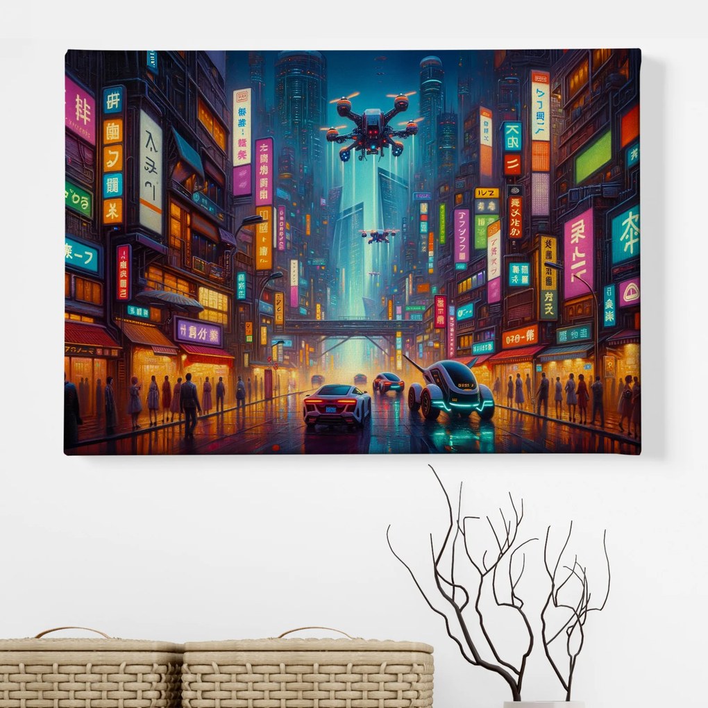 Obraz na plátně - Tokyo 2088 FeelHappy.cz Velikost obrazu: 180 x 120 cm