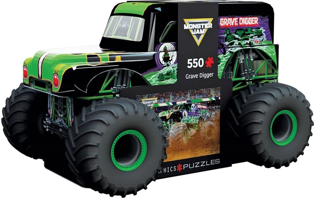 Eurographics puzzle v plechové krabičce monster jam grave dgger 550 dílků