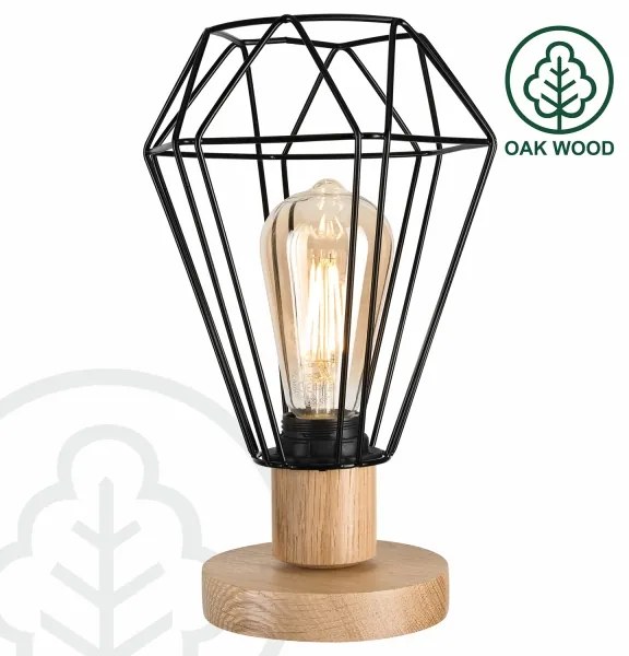 Brilagi - Stolní lampa WOODY BASKET 1xE27/60W/230V dub