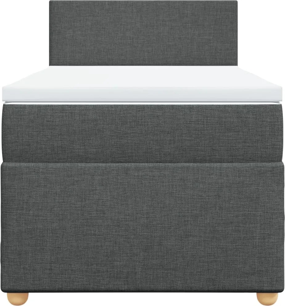 Box spring postel s matrací tmavě šedá 100 x 200 cm textil 3288885