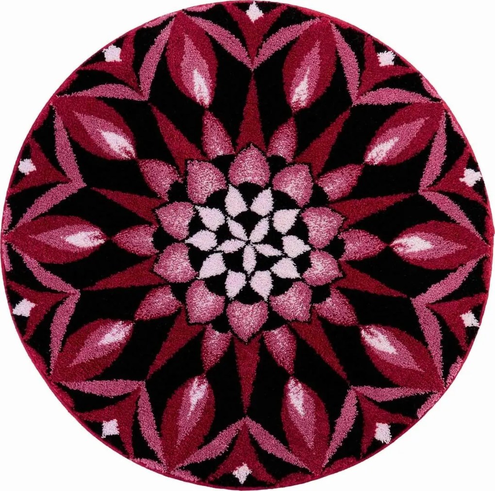 GRUND Mandala předložka SÍLA OKAMŽIKU bordó Rozměr: ø 80 cm
