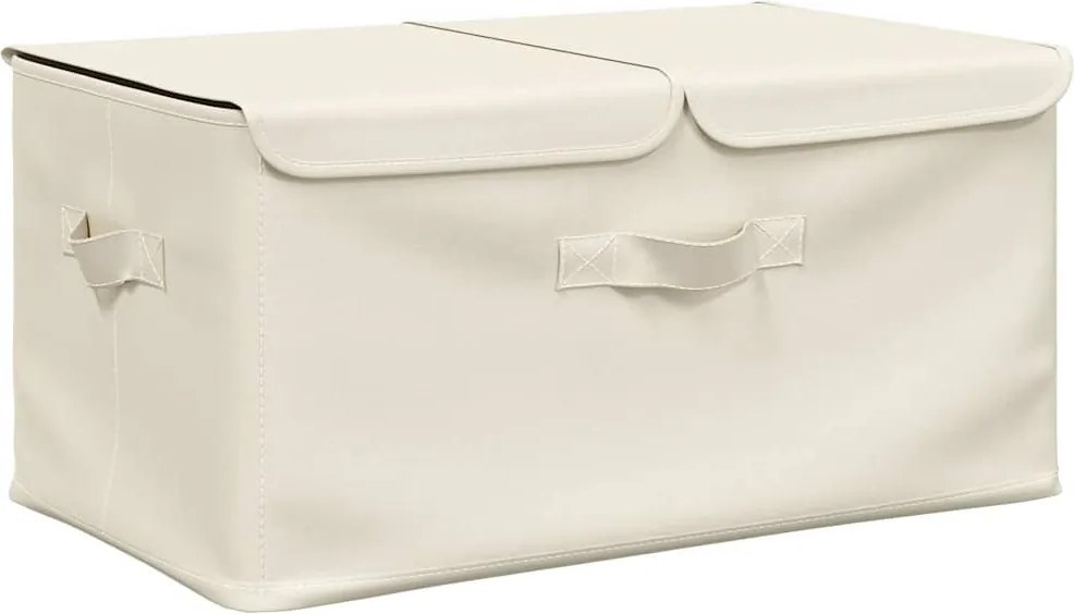 Úložné boxy 2 ks textil 50 x 30 x 25 cm krémové 332917