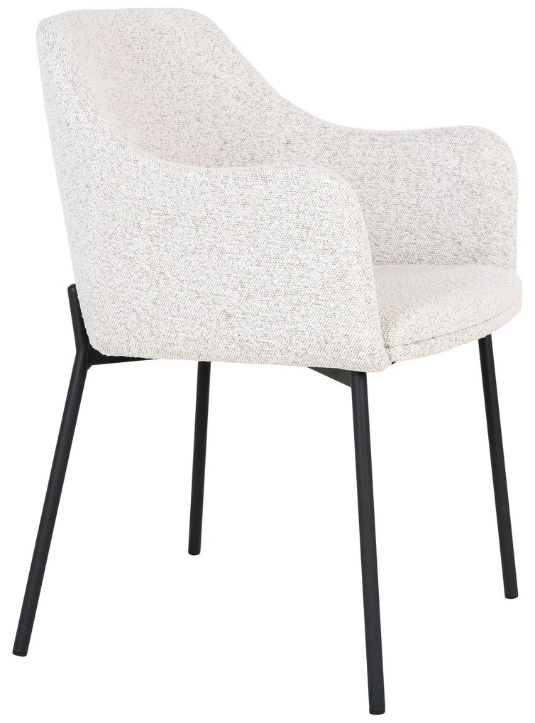 House Nordic Jídelní židle MELILLA bílé bouclé 1001215