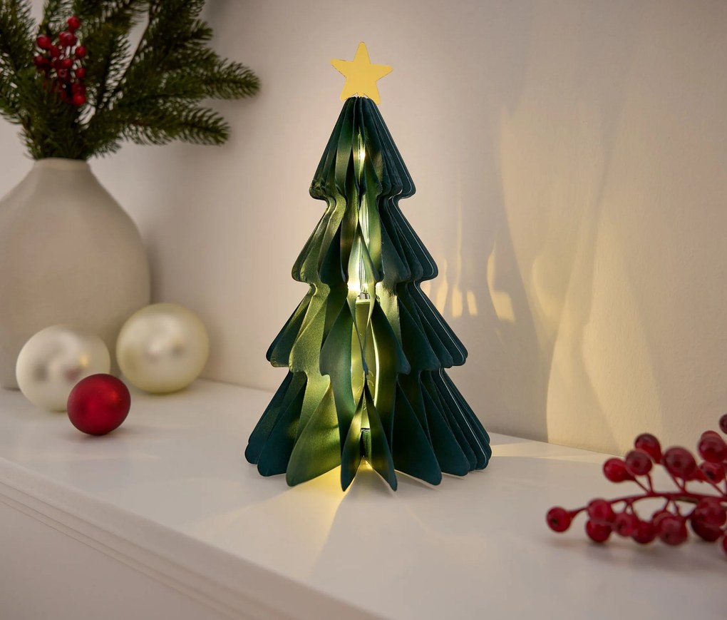 Tchibo - Papírový stromek s Led, střední