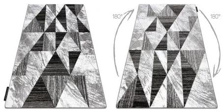 koberec ALTER Nano trojúhelníky šedá velikost 180x270 cm | krásné koberce cz