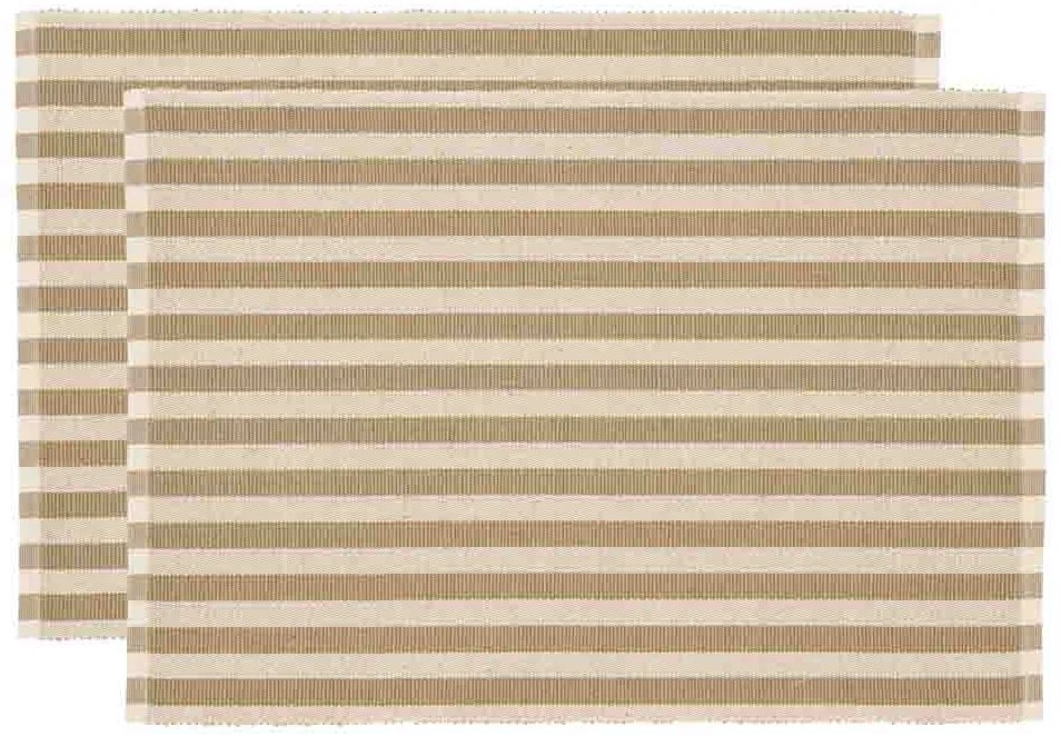 Södahl Bavlněné prostírání (sada 2 ks) 33x48 Statement Stripe Beige