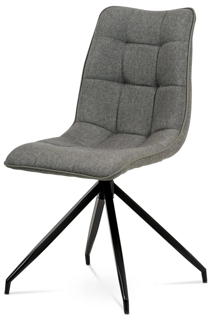 Jídelní židle HC-396 COF2 látka a ekokůže coffee, kov antracit