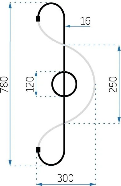 Toolight, LED nástěnné svítidlo 25W APP859-W Long Chrom, chromová, OSW-03994