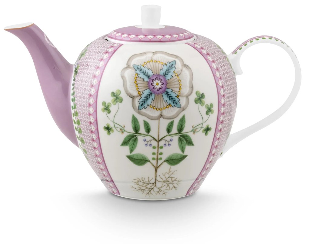 Pip Studio Lily &amp; Lotus čajová konvice 1,6l, lila (čajová konvice 1,6l)