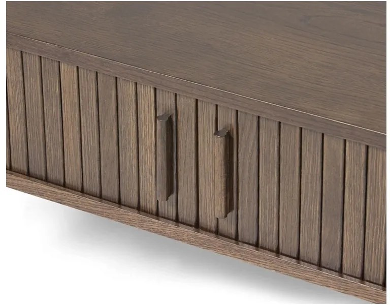 Designový konferenční stolek Palomino 120 cm tmavě hnědý dub