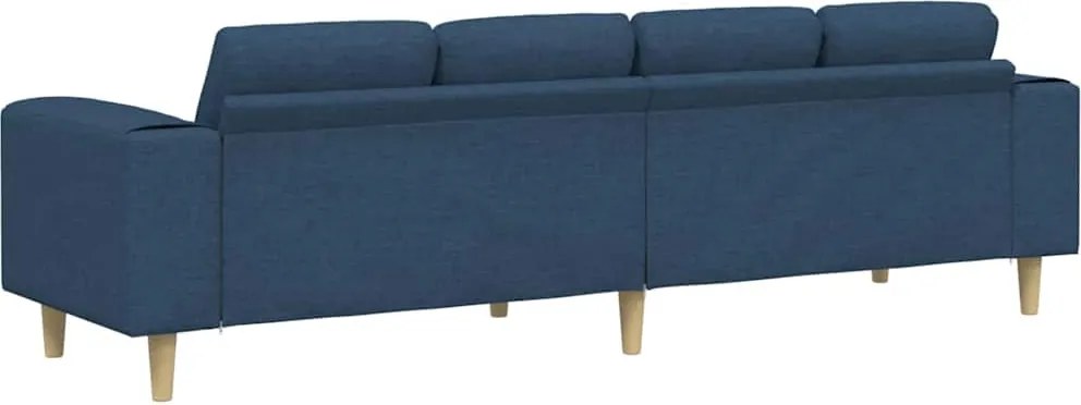 Pohovka do obývacího pokoje Modrá 250 x 77 x 76 cm Polyester 3335088