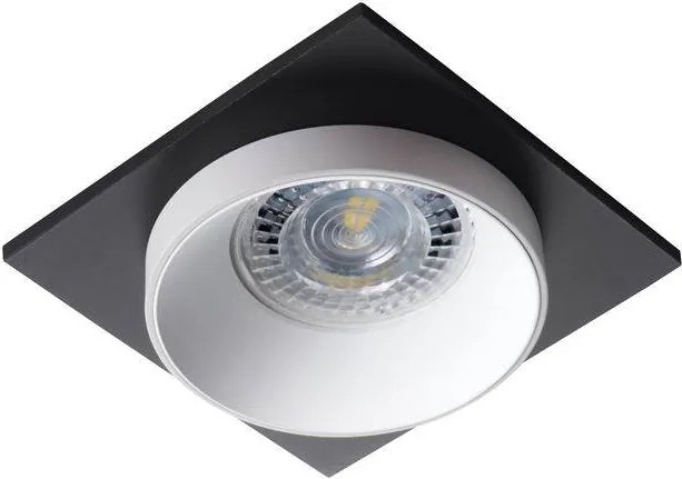 Stropní bodové vestavné osvětlení SIMEN DSL, 92x92mm, hranaté, bíločerné Kanlux SIMEN 29130